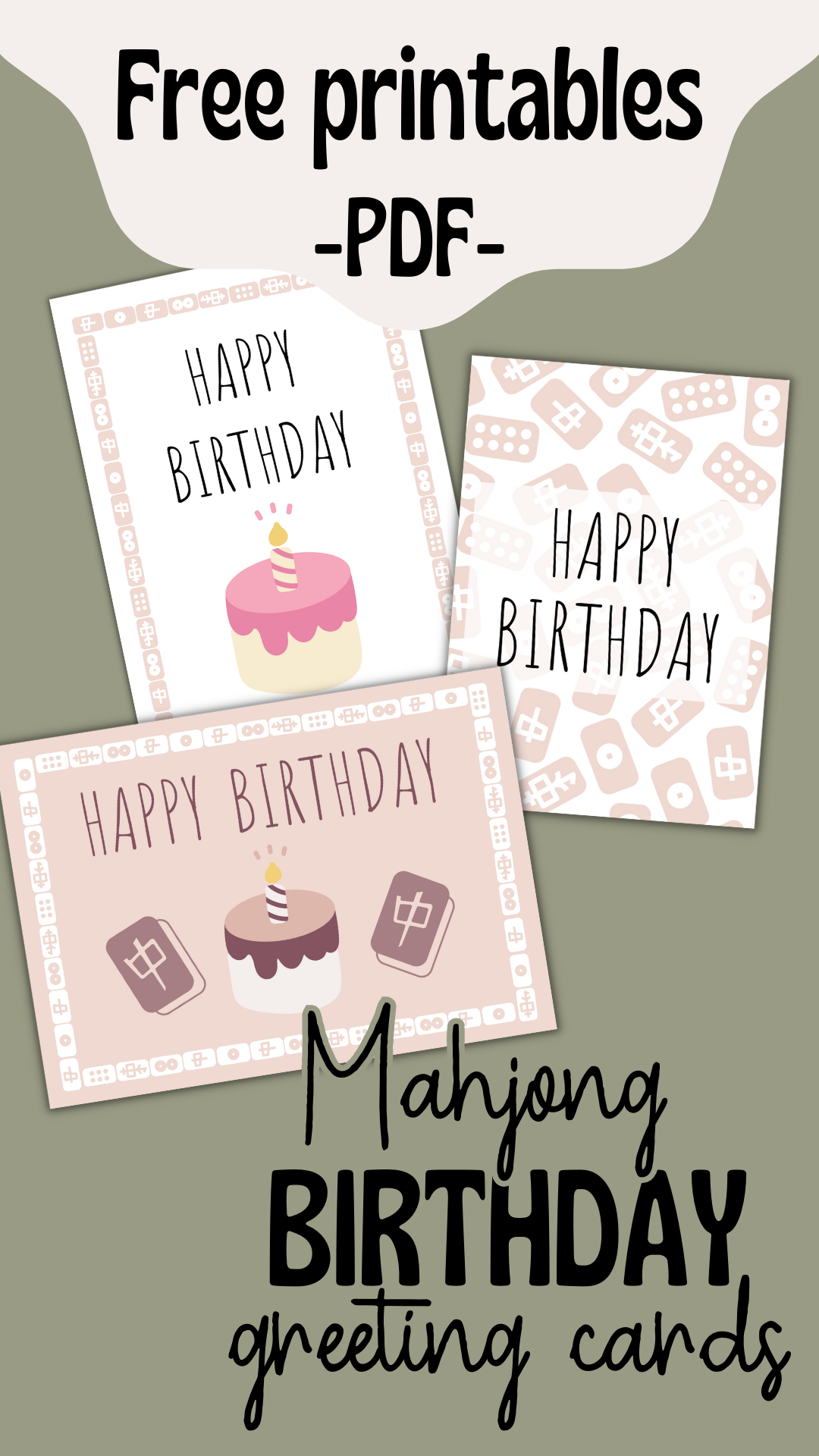 Free Mahjong Cards Printable
