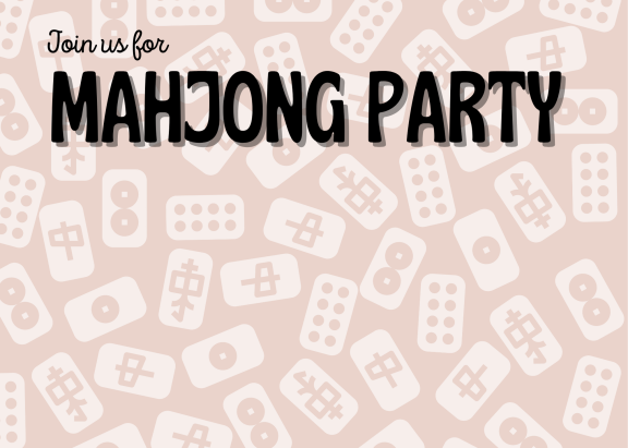 Mahjong Party Invitations - Free Printable and fillable PDF! - Mahjong ...